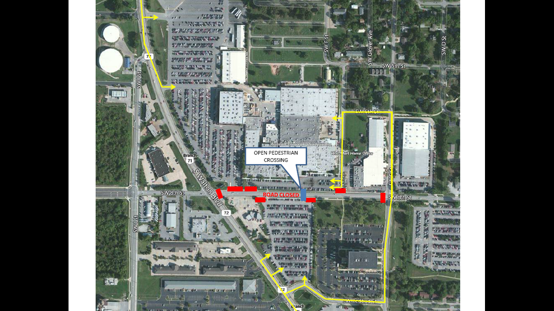 Road Outside Walmart Headquarters In Bentonville To Shut Down For ...