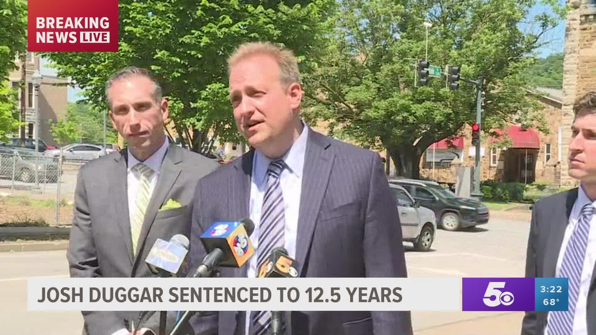 Josh Duggar's counsel speaks after former reality star sentenced to ...