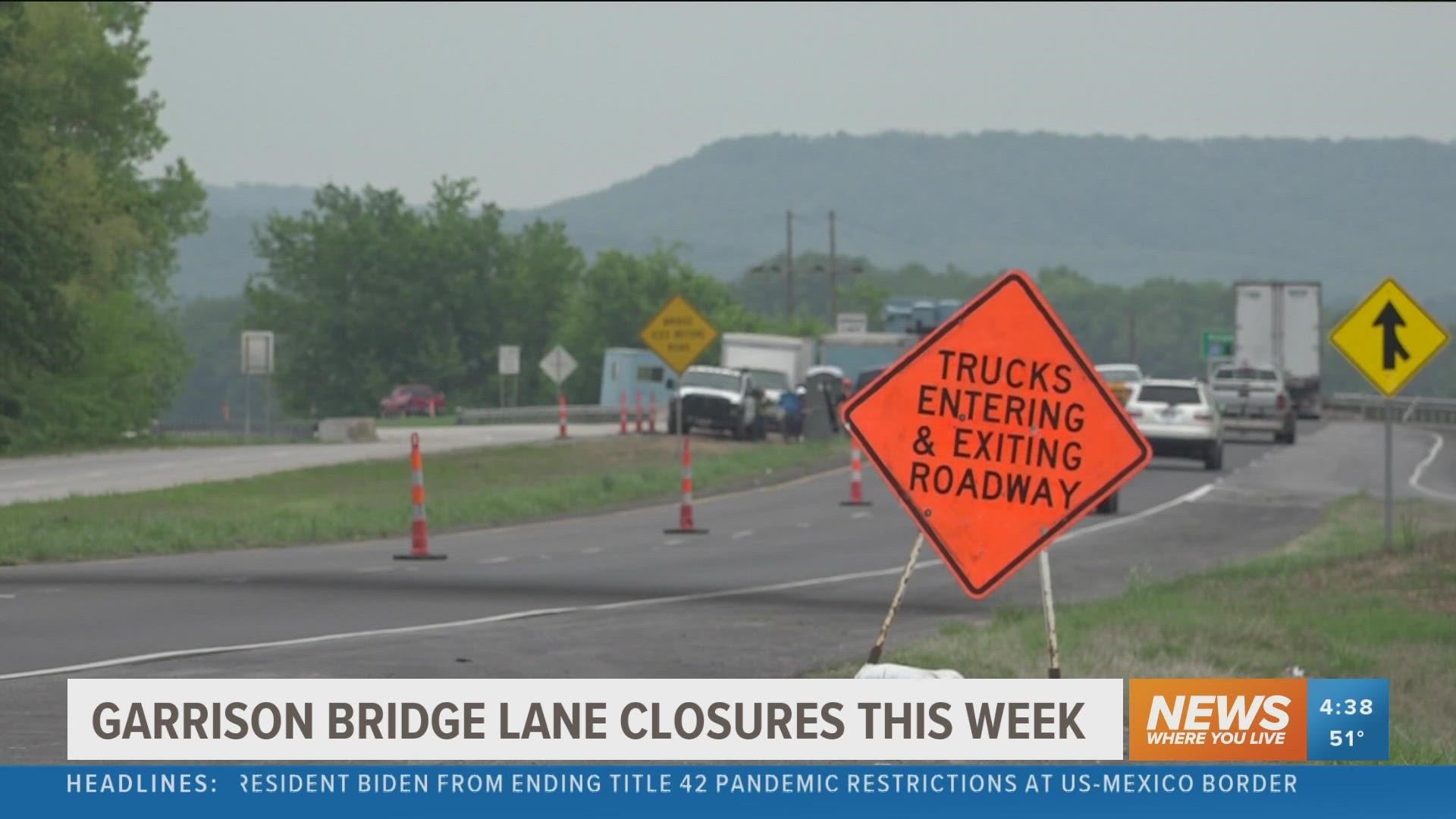 Maintenance to shut lanes down on Garrison Bridge in Fort Smith ...