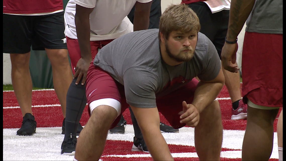 Razorback OL Dylan Hays Retires From Football | 5newsonline.com