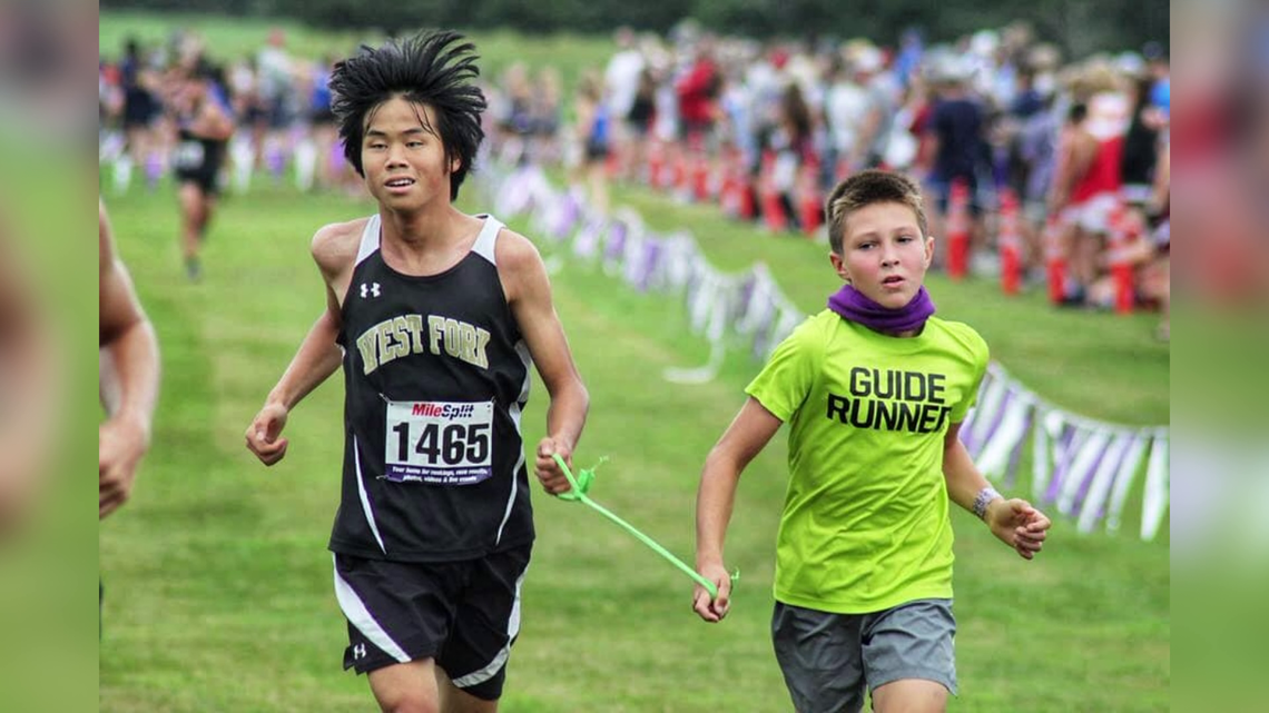 'He inspires me to run faster': Blind runner and running guide team up in NWA | 5newsonline.com