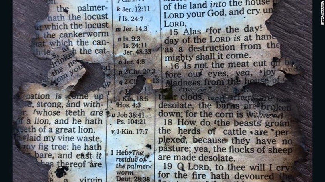Burned Bible Page Found Near Wildfires Sparks Hope In Gatlinburg ...