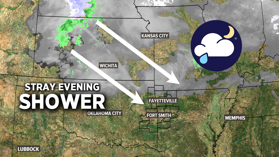 Stray shower moving in Thursday evening | 5newsonline.com