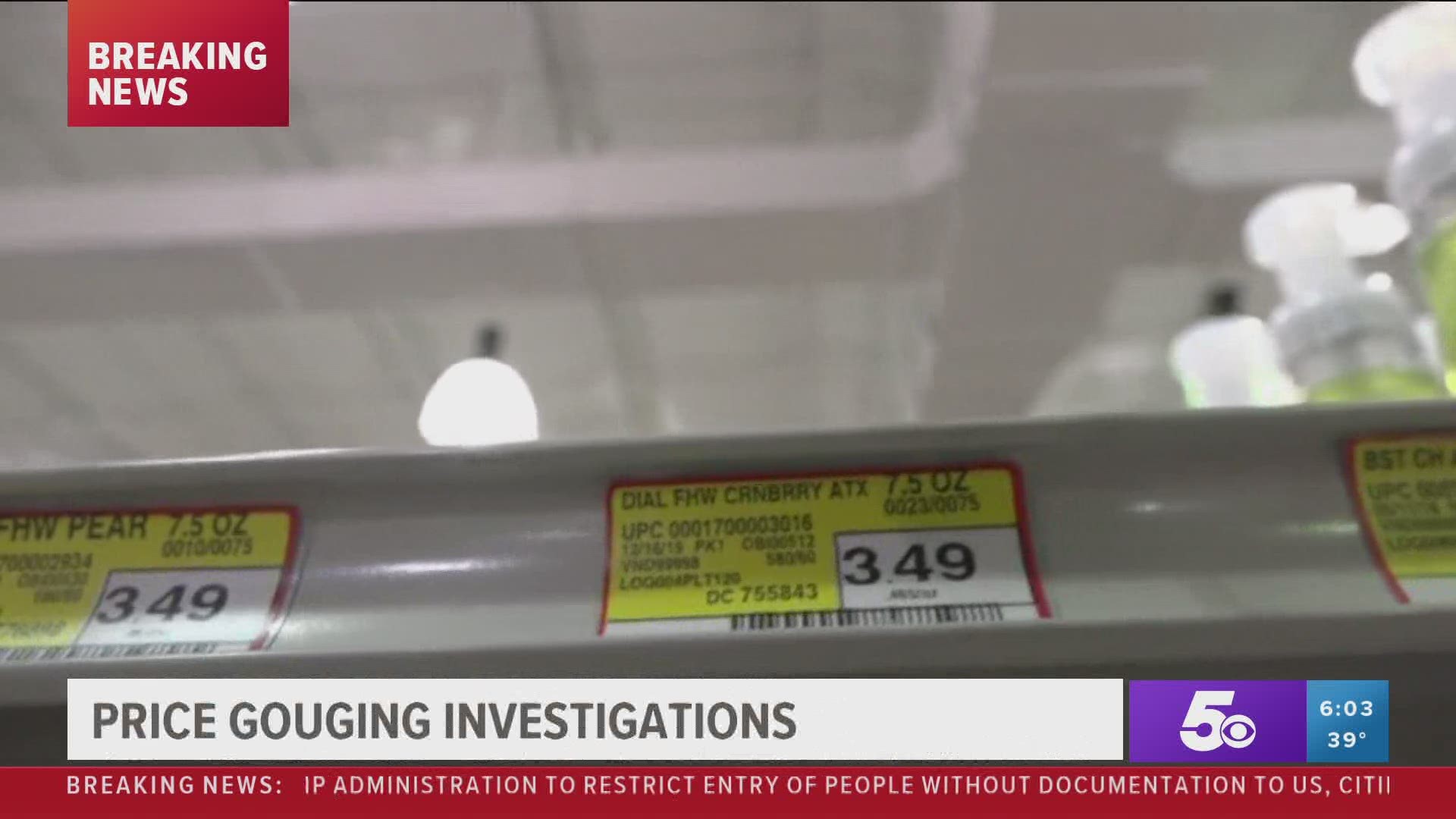 Price gouging, coronavirus update | 5newsonline.com