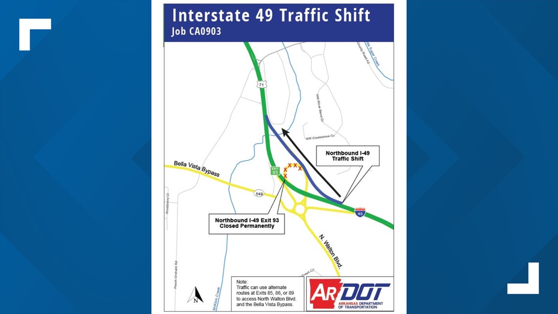 Construction requires new traffic patterns at I-49/Hwy 71 interchange ...