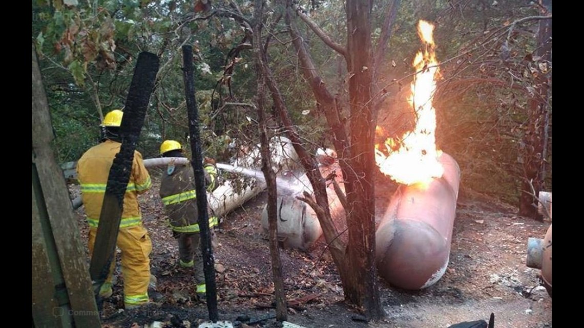 Lightning Strikes Propane Tanks In Eureka Springs; Fire Erupts ...
