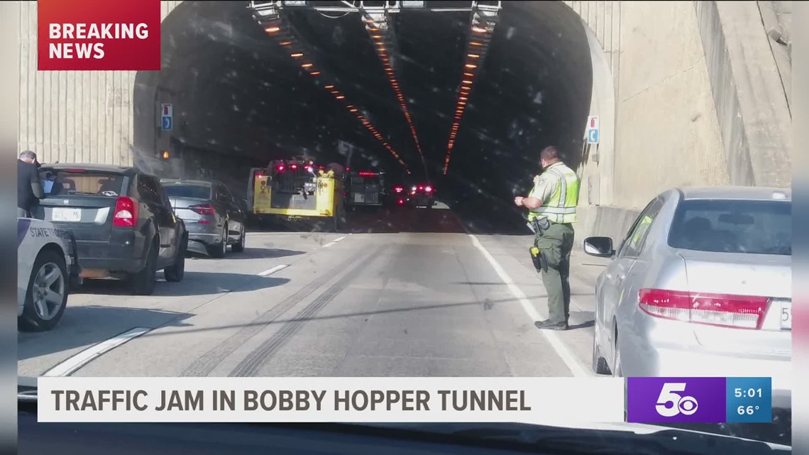 Crashes at Bobby Hopper Tunnel stalls traffic for miles on I-49 ...