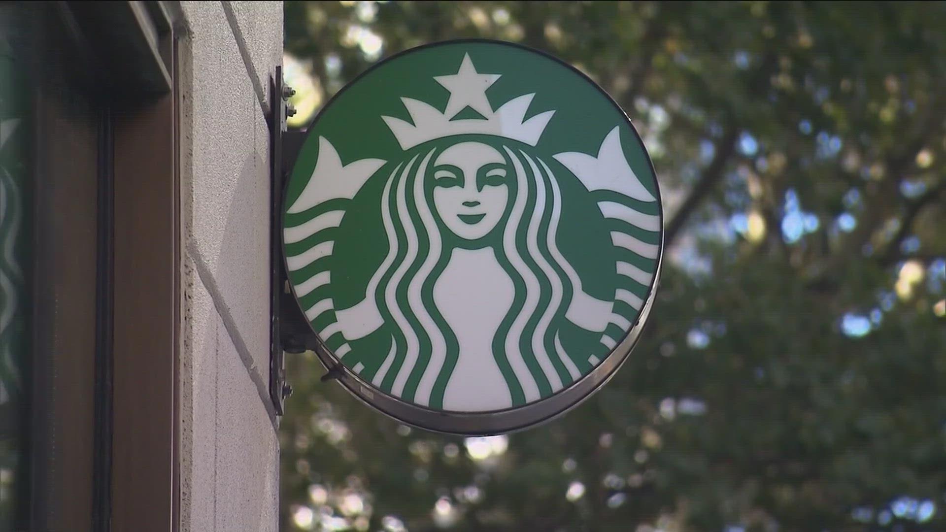 Starbucks workers kick off 65-store US strike on company's busy Red Cup ...