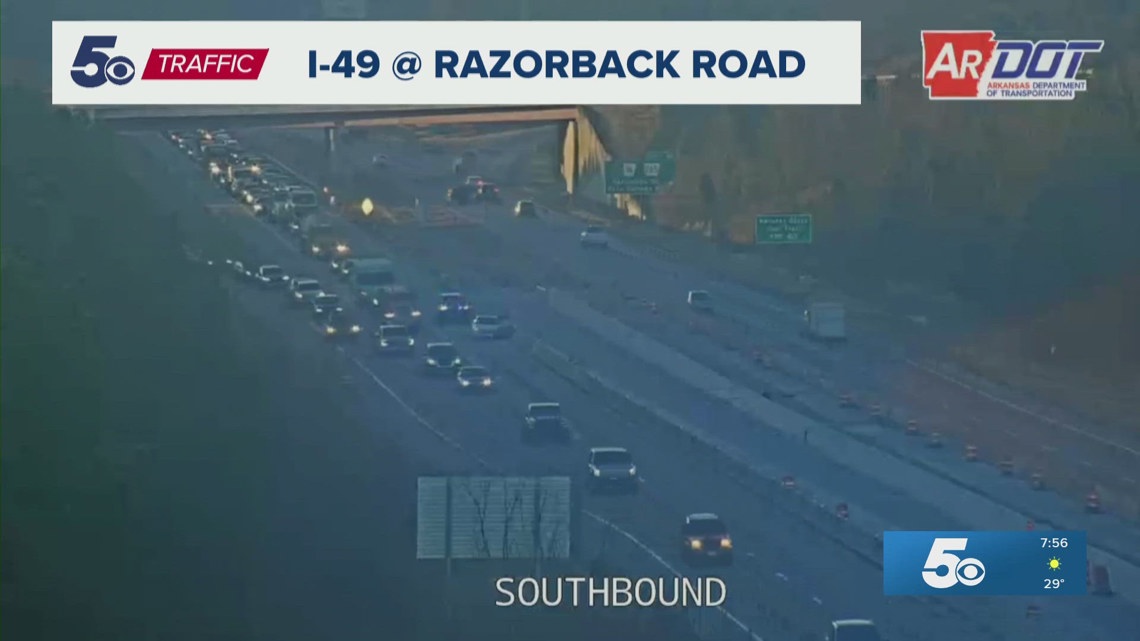 Crash on I-49 slows northbound traffic in Fayetteville | 5newsonline.com