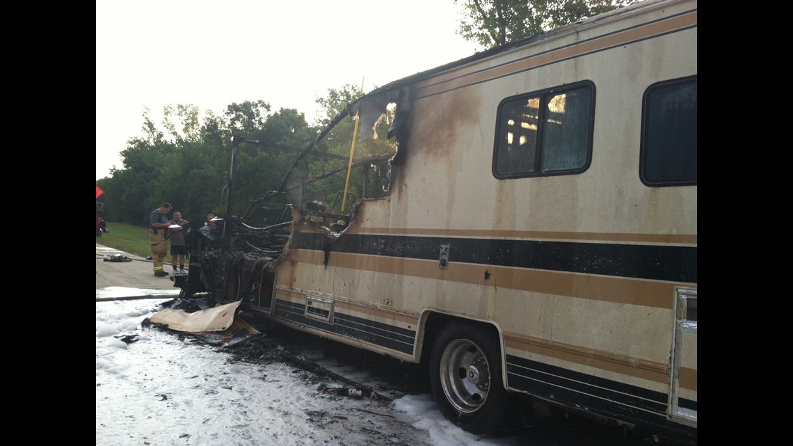 Burning RV Slows Traffic on I-40 Eastbound Near Roland | 5newsonline.com