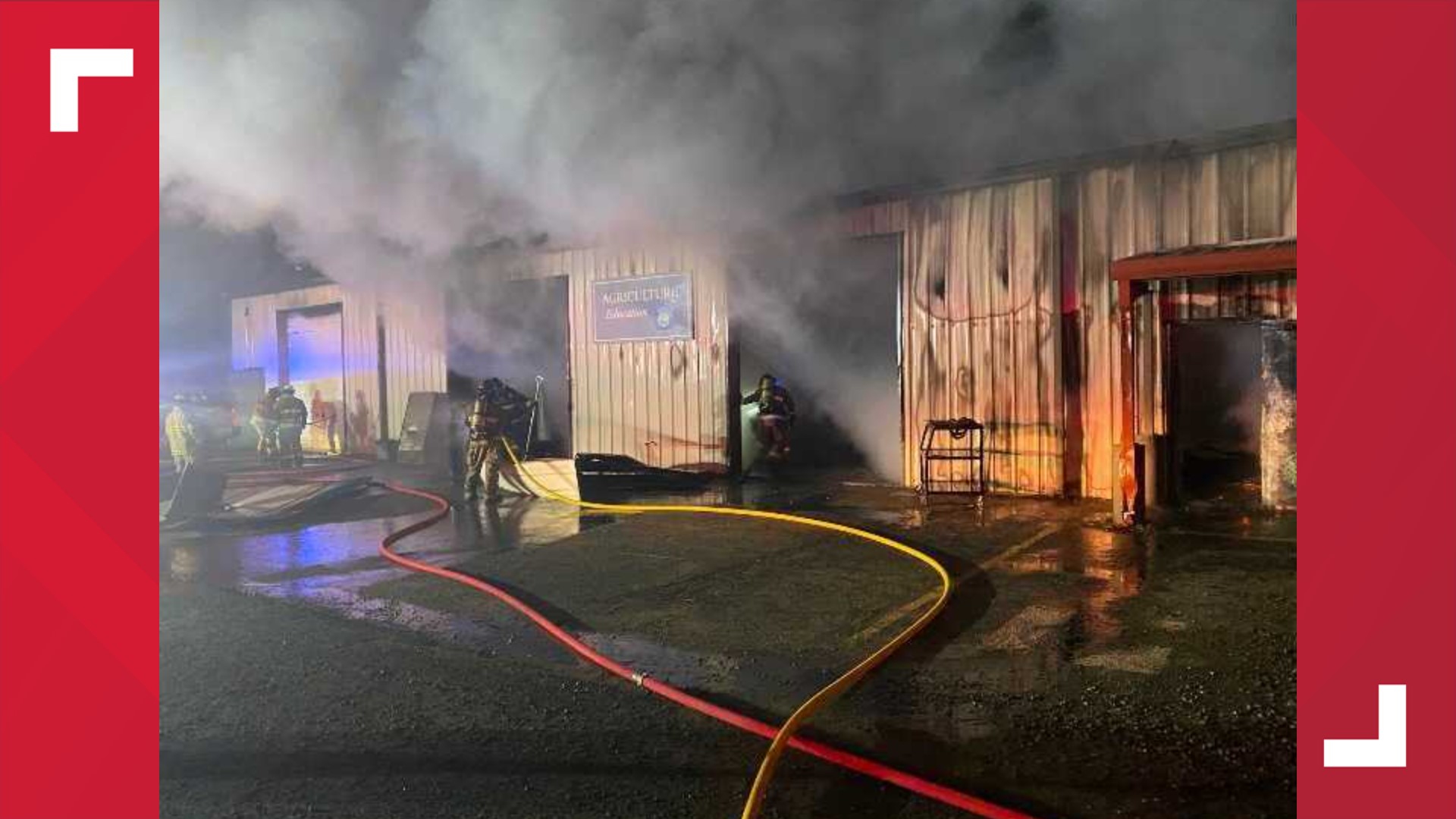Poteau High School agri building heavily damaged in fire | 5newsonline.com