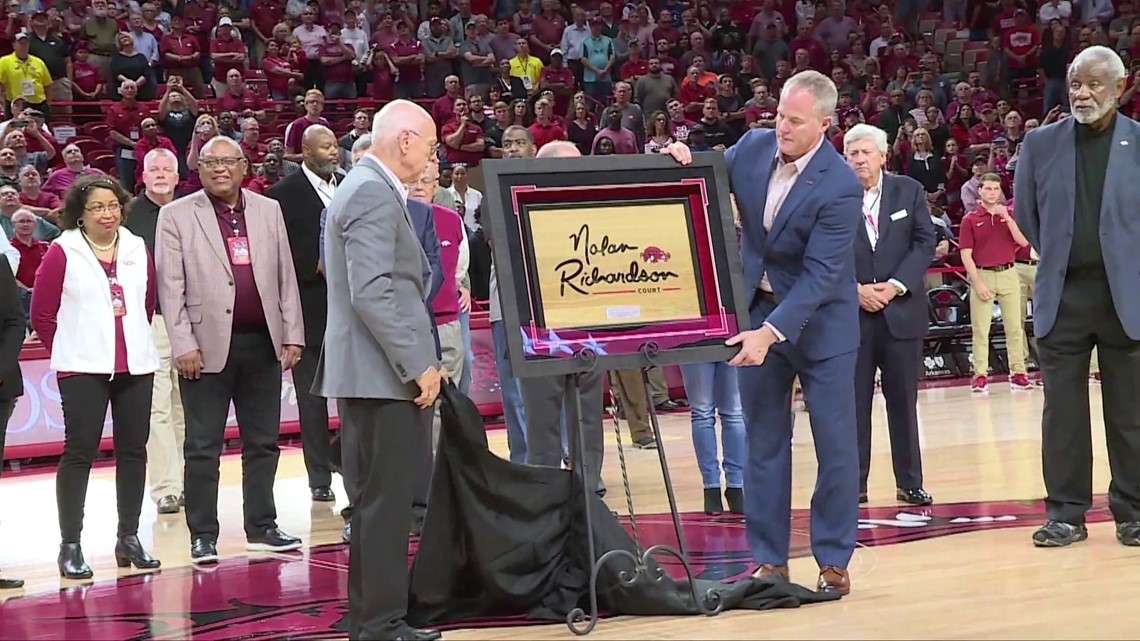 WATCH: Arkansas Unveils Nolan Richardson Court | 5newsonline.com