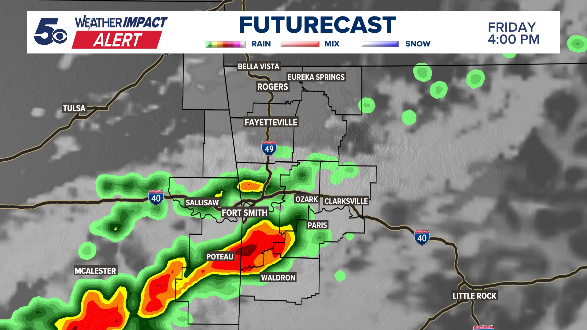 Severe storm potential Today-Sunday | Weather Impact Alert ...