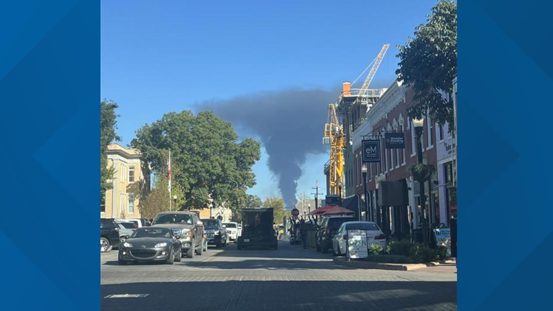 Pillar of smoke from Rogers industrial fire seen for miles ...
