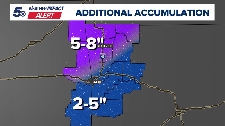How much additional snow with the second round | 5newsonline.com
