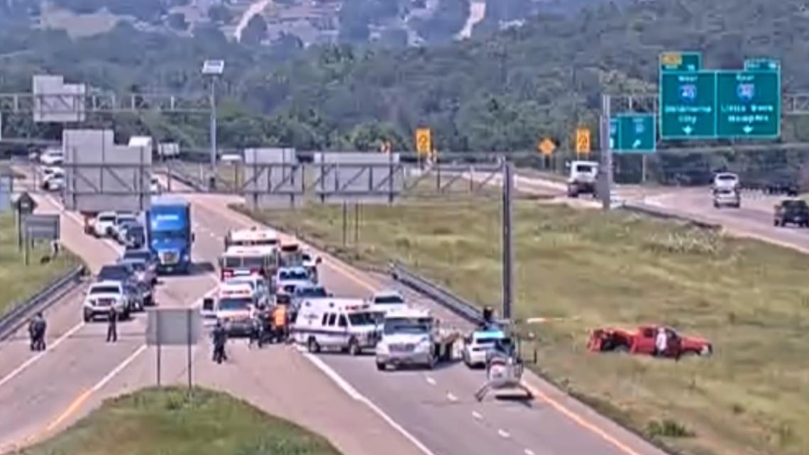 Medical helicopter arrives on scene of crash on I-540 | 5newsonline.com