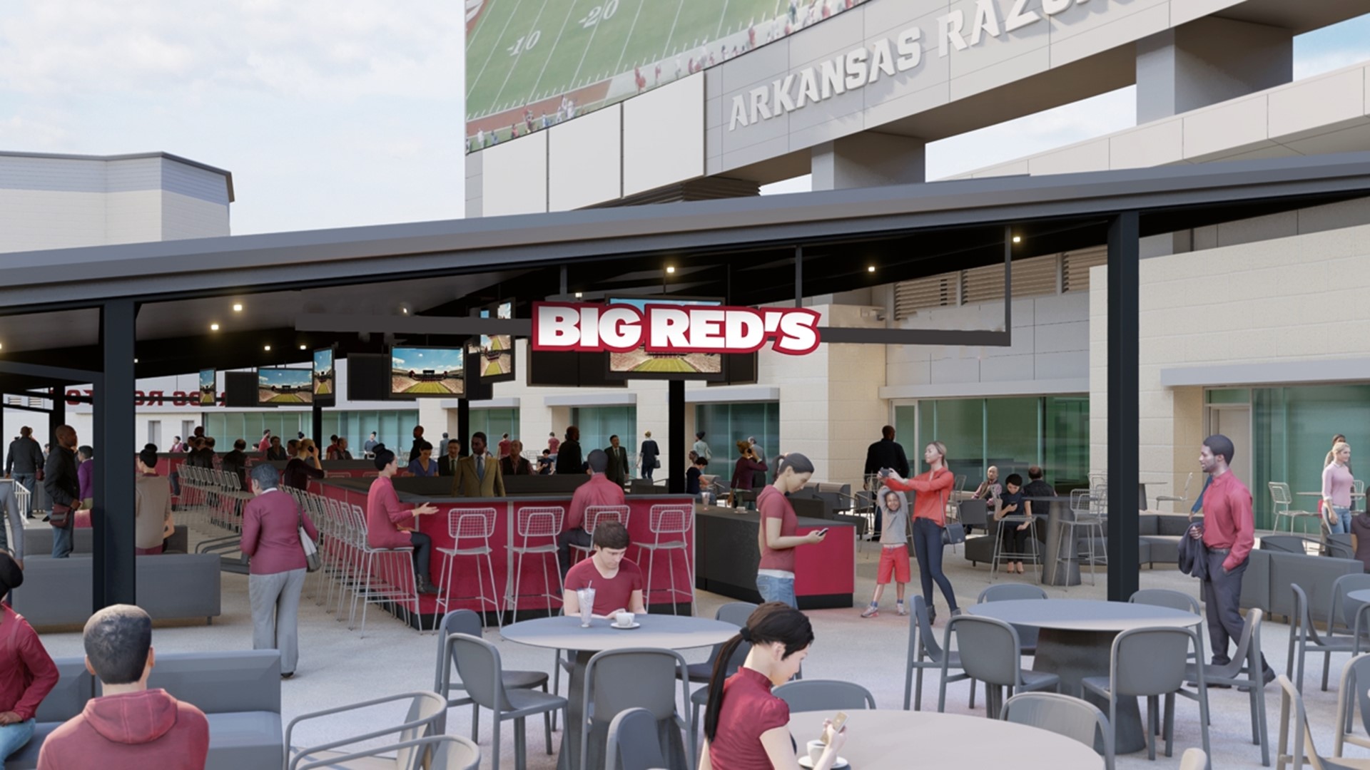 Arkansas Athletics releases rooftop bar renderings | 5newsonline.com