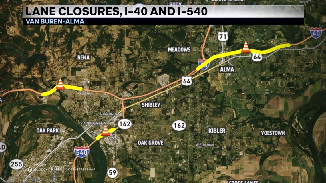 Road Constructions Causes Lane Closures On I-540 And I-40 In Van Buren ...