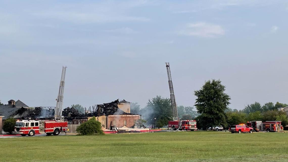 Bentonville Fire crews battle large fire in business Sunday ...