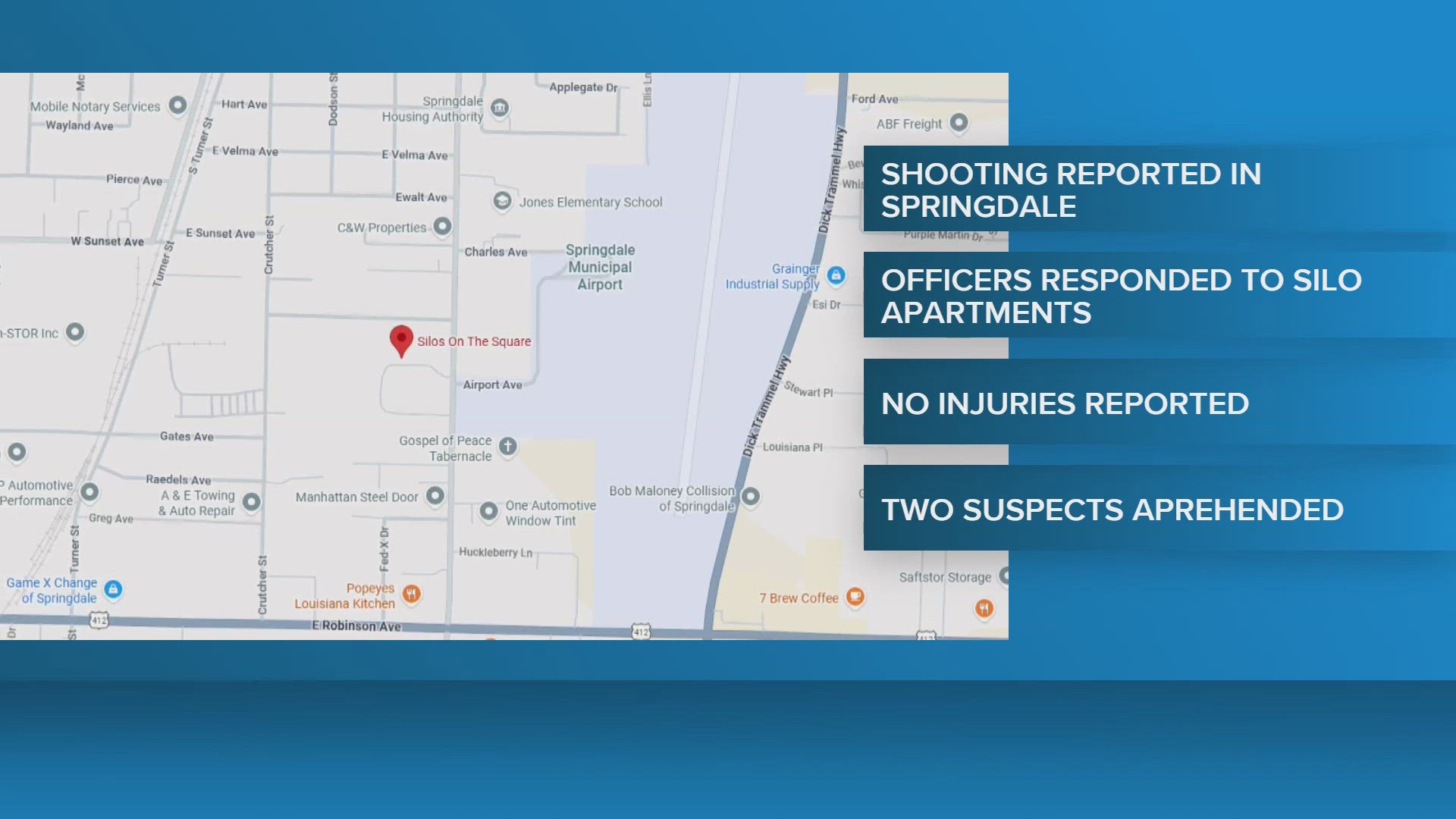 Springdale police: Two people in custody after apartment shooting near ...