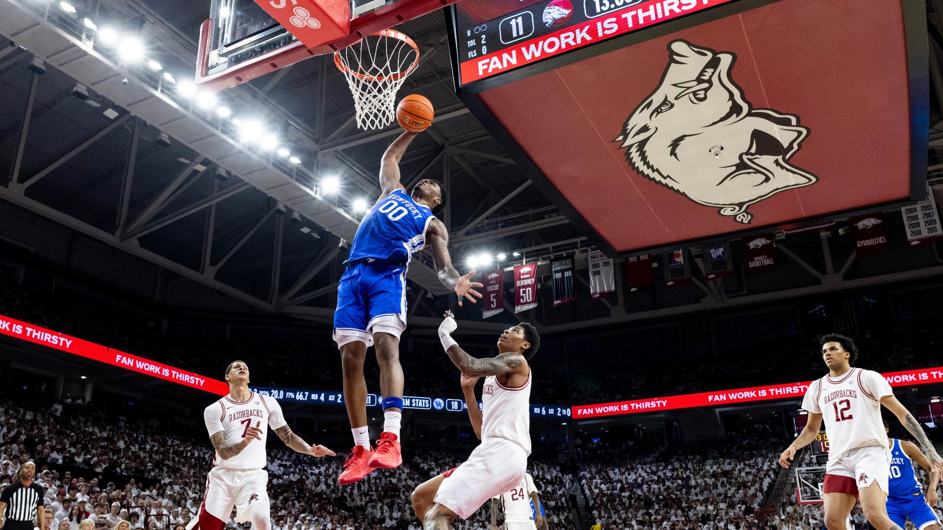 Hog's home winning streak comes to an end against Kentucky ...