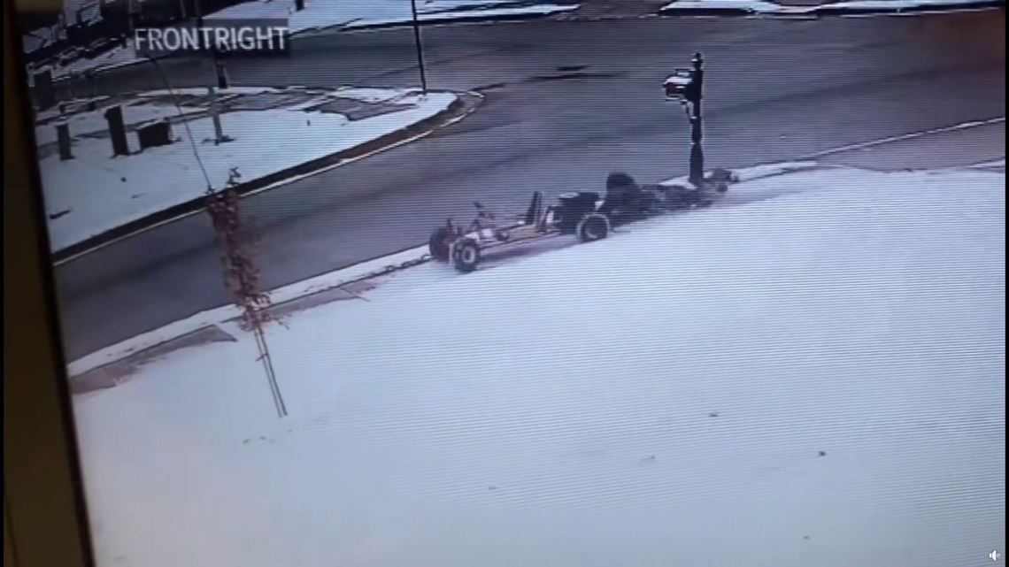 Watch: Snowy Go-Kart Crash Caught On Camera | 5newsonline.com