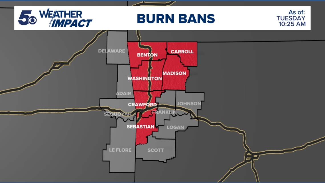 Burn bans in effect for Arkansas counties amid fire risk | 5newsonline.com
