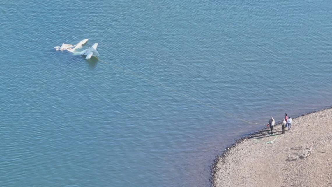 Drone video shows Beaver Lake plane crash wreckage | 5newsonline.com