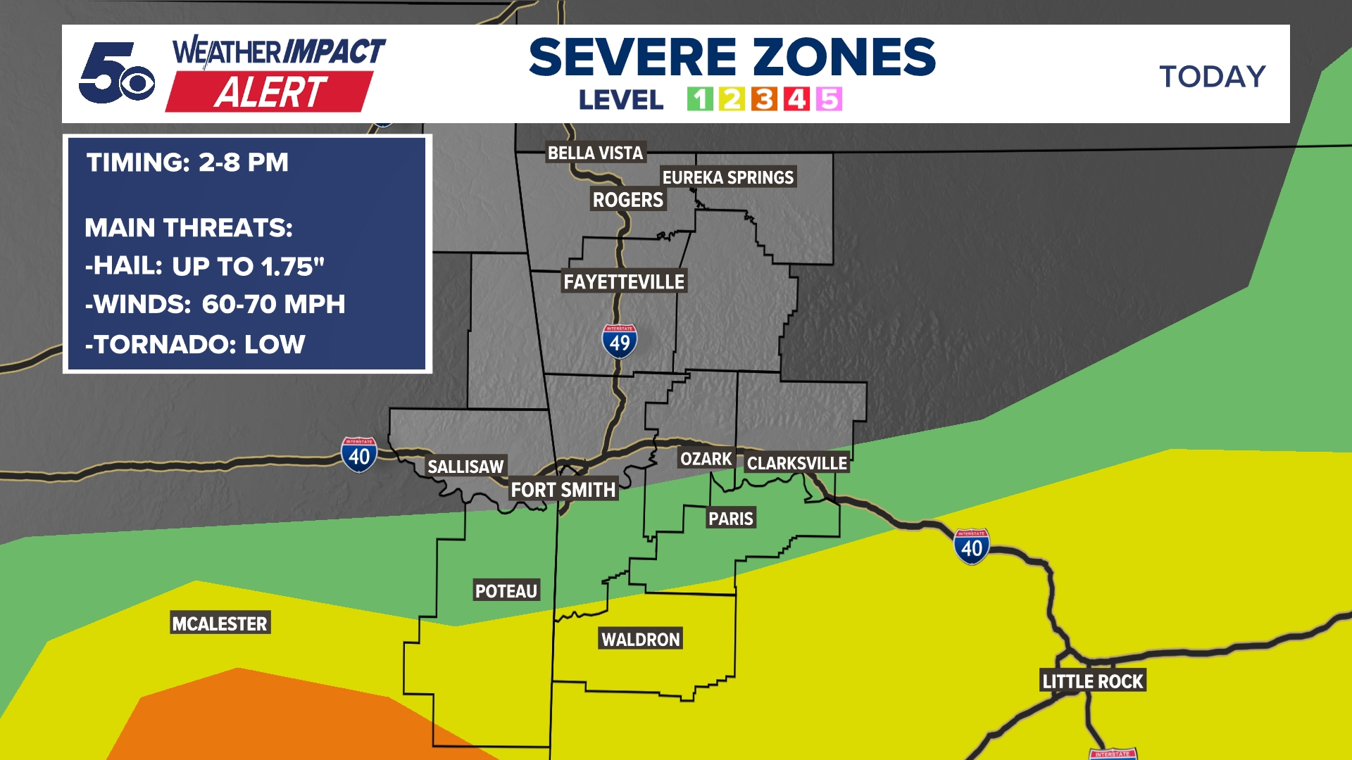 Severe storm potential Today-Sunday | Weather Impact Alert ...