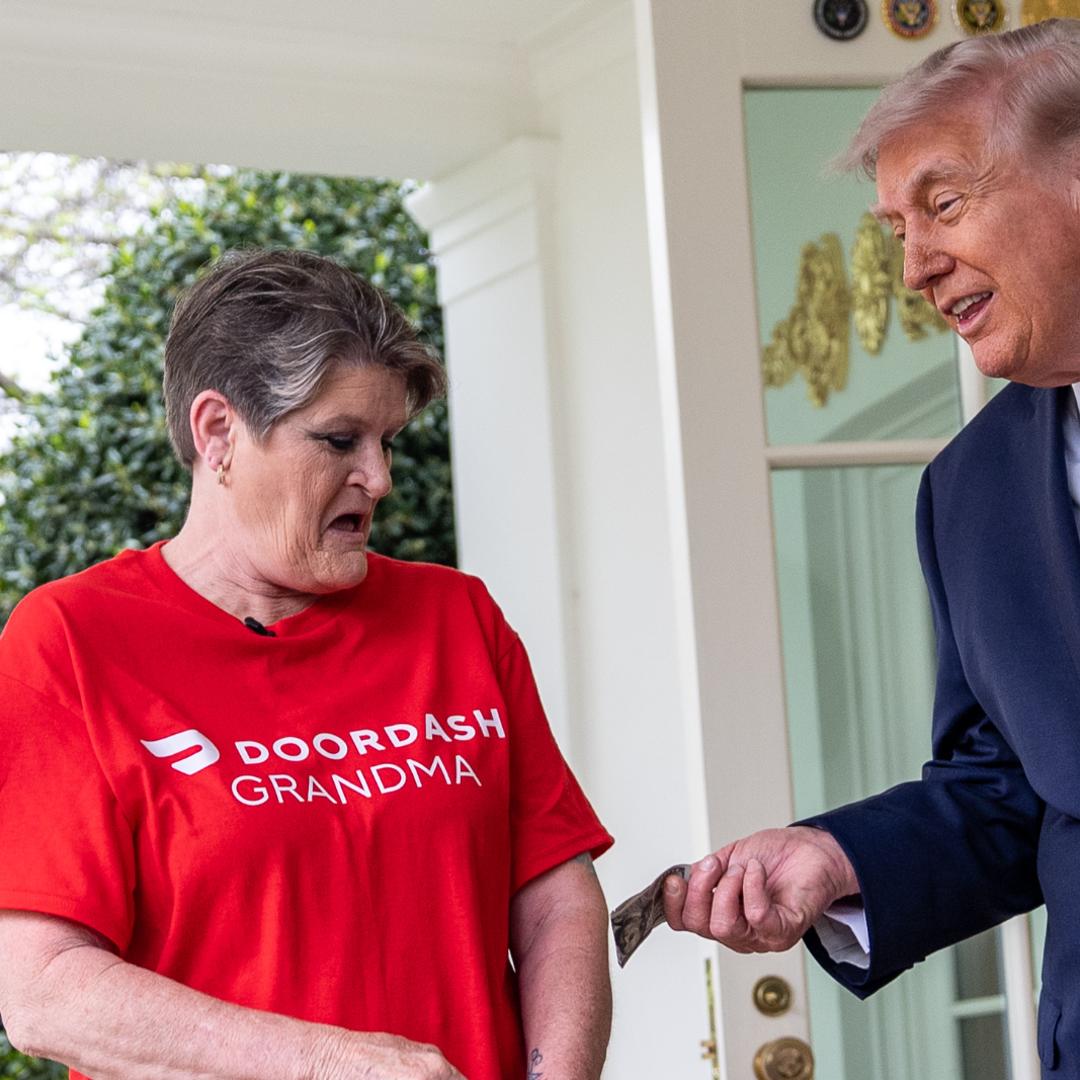 This isn’t the first time ‘DoorDash grandma’ promoted Trump’s ‘No Tax ...