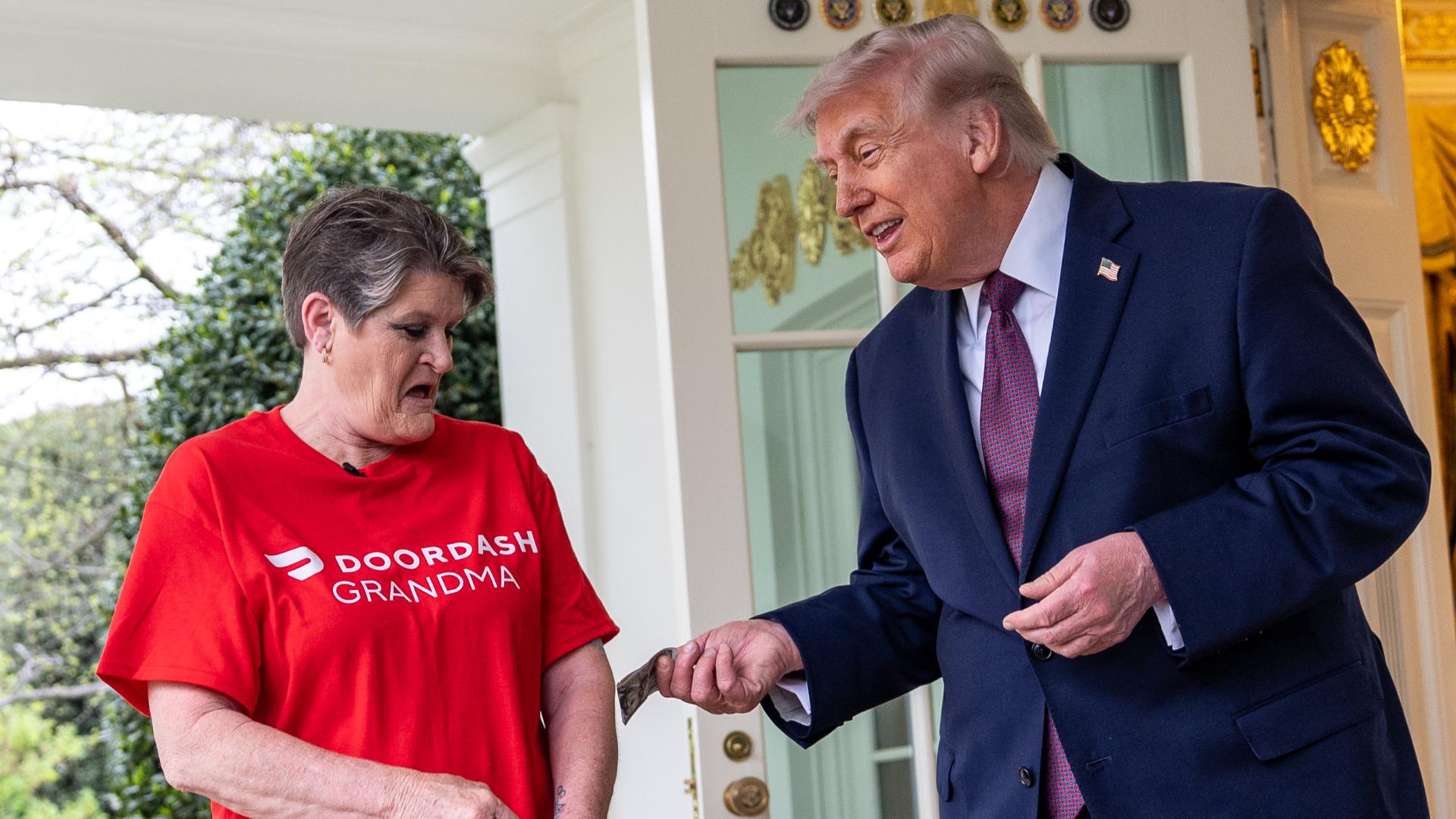 This isn’t the first time ‘DoorDash grandma’ promoted Trump’s ‘No Tax ...