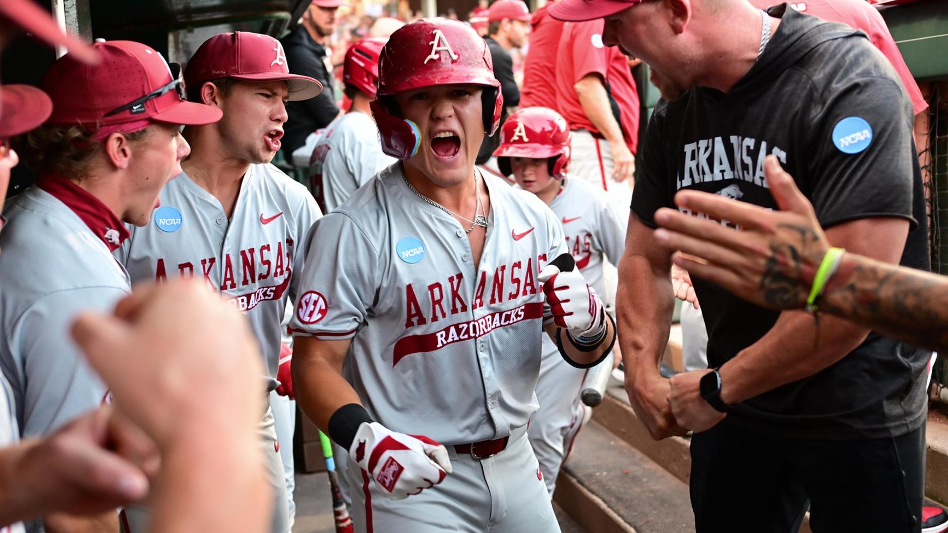 Arkansas baseball dominates Creighton, advances to regional final ...