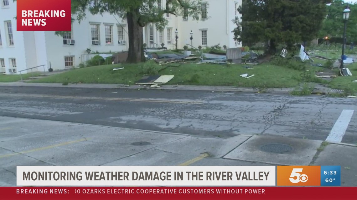 Historic Crawford County Courthouse damaged from severe storm ...