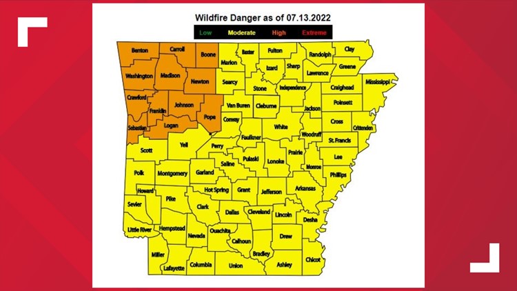 Arkansas under moderate wildfire risk | 5newsonline.com