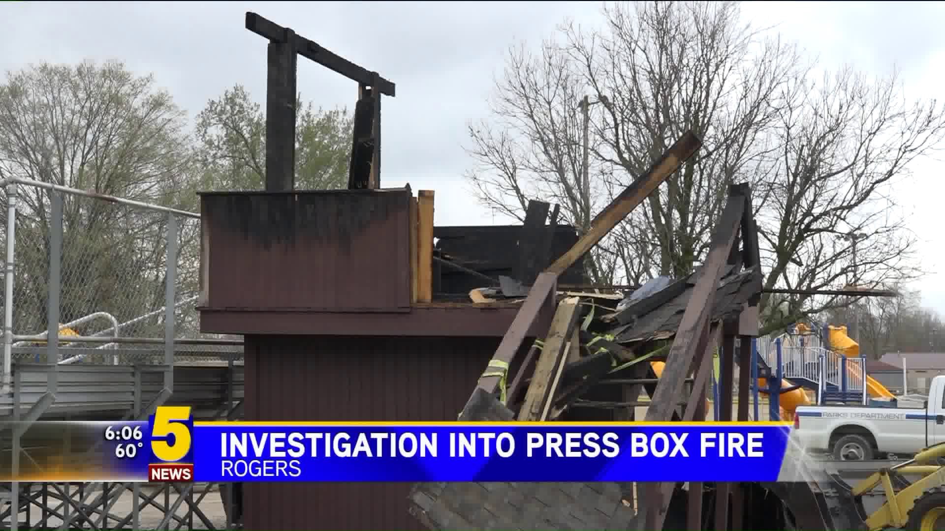 Press Box At Northwest Park In Rogers Engulfed By Fire | 5newsonline.com