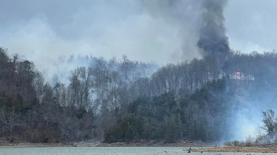 Hickory Creek Fire Department battles large forest fire amid strong ...