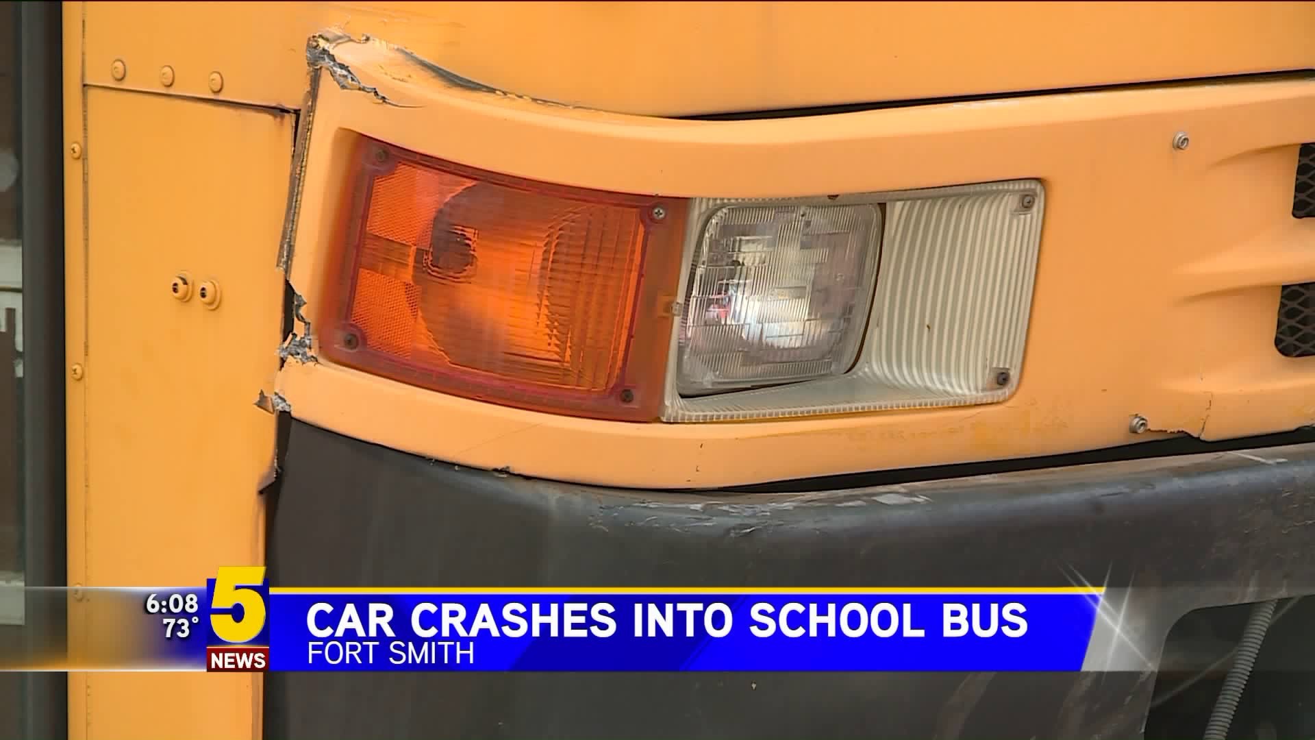 Car Crashes Into Fort Smith School Bus | 5newsonline.com