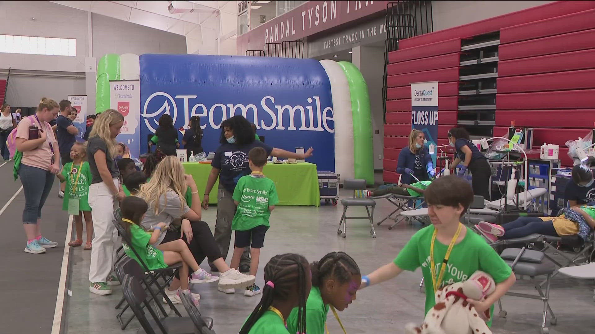 Team Smile and Colgate team up for tailgate-themed dental care party ...