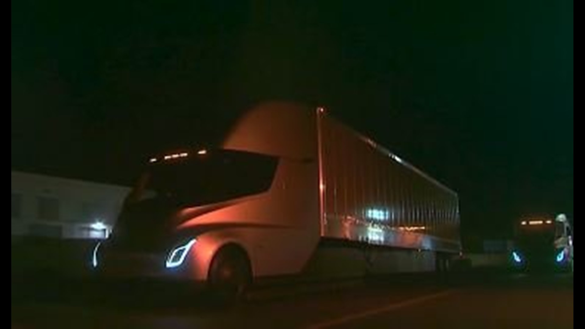 Another New Route For Tesla Its First Electric Semi Tractor Trailer