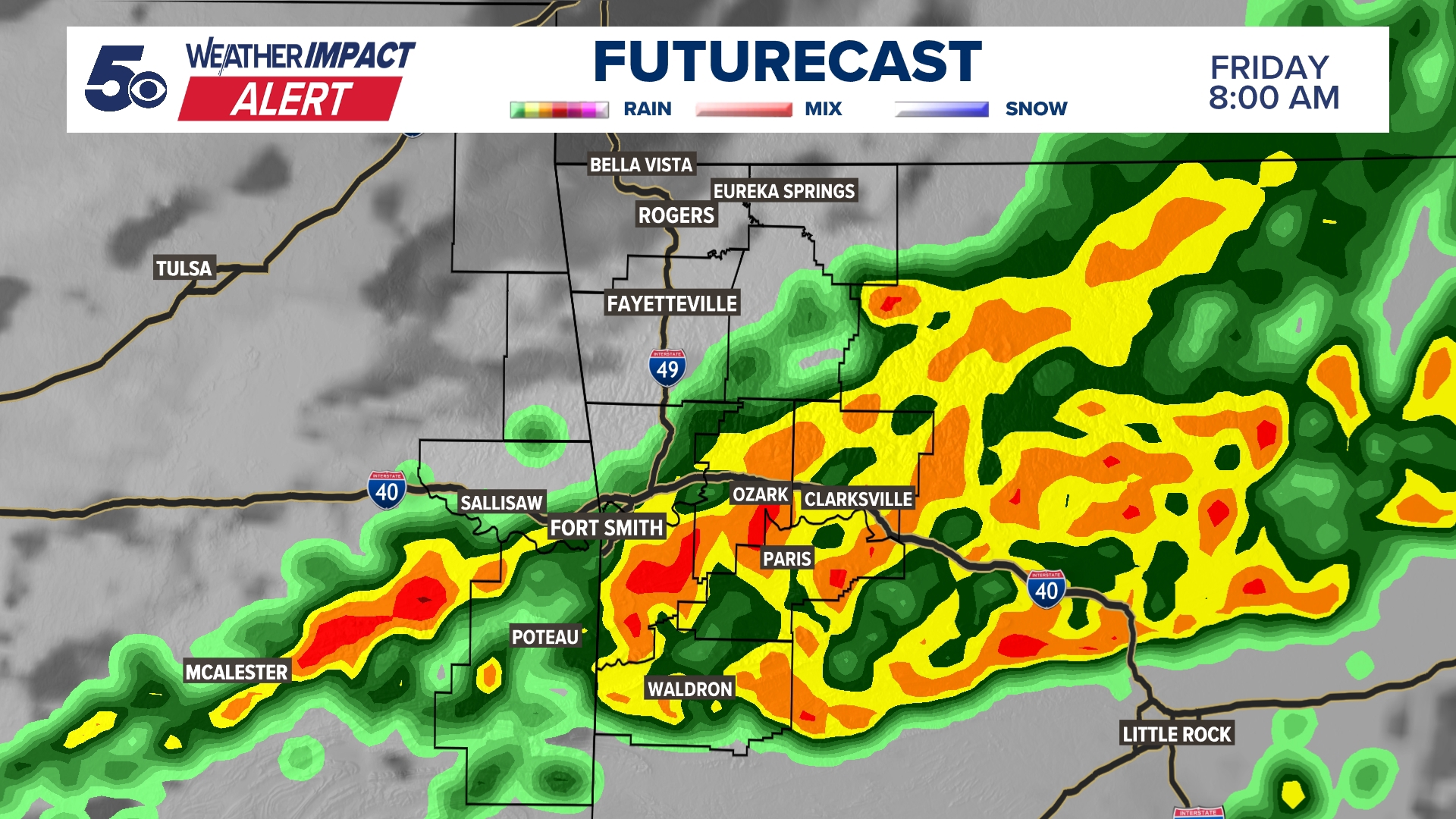 Severe storm potential Today-Sunday | Weather Impact Alert ...