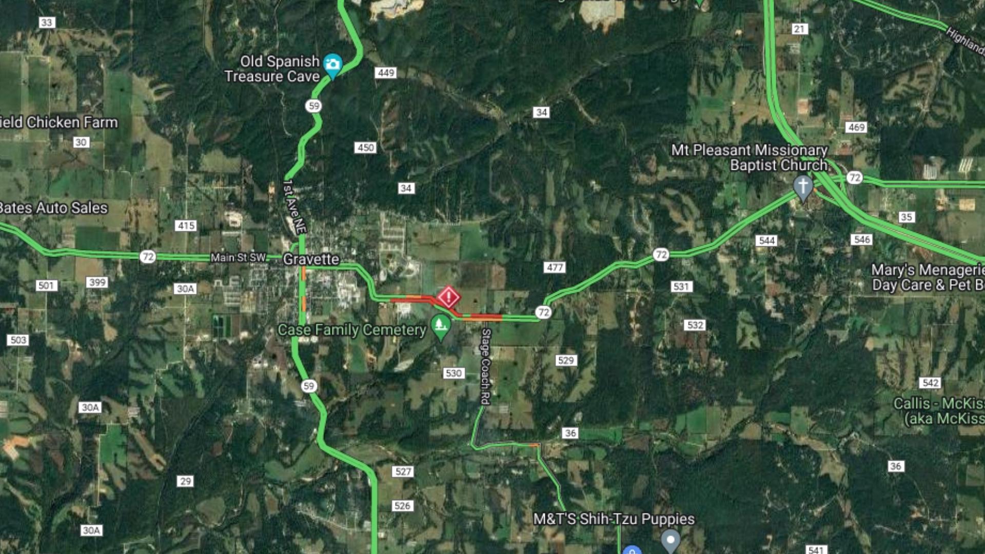 Crash blocks all lanes on Highway 72 in Gravette | 5newsonline.com