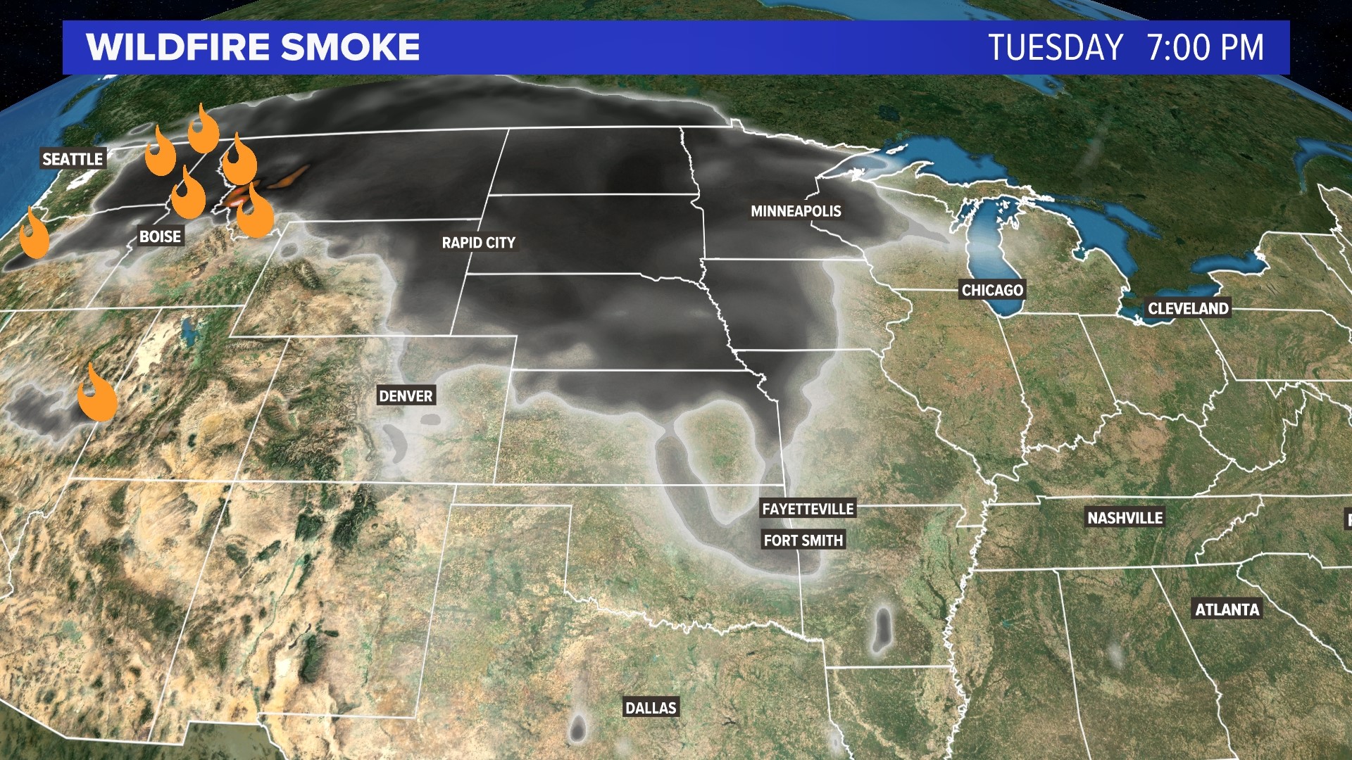 Tracking wildfire smoke from coast-to-coast | 5newsonline.com