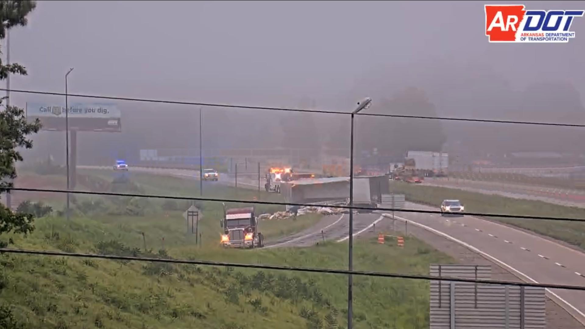 ARDOT: 18-wheeler crash on I-40 in Johnson County, injuries reported ...
