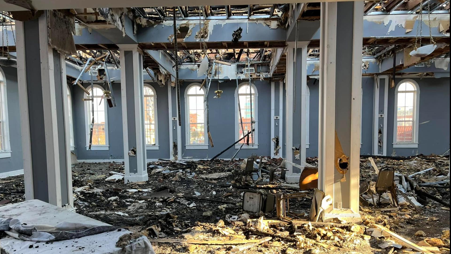 Pictures show aftermath of Adelaide Hall fire in Fort Smith ...