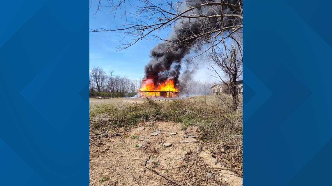 Springdale firefighters tackle shop fire on Wagon Wheel Road ...