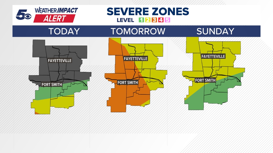 Severe storm potential Today-Sunday | Weather Impact Alert ...