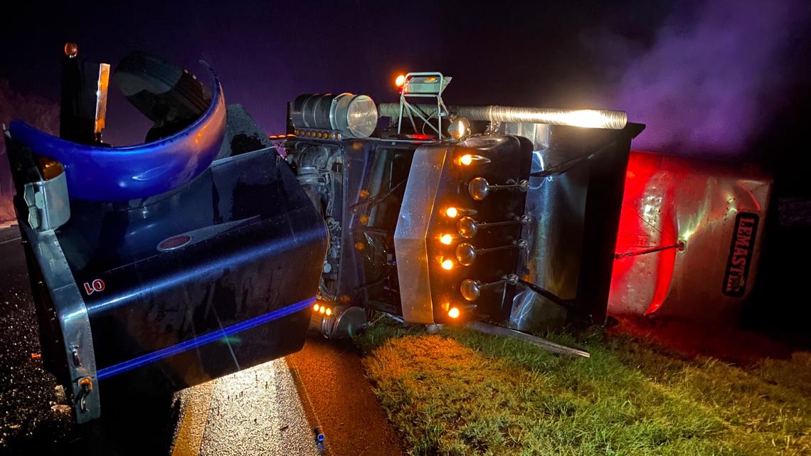 Cattle escape after trailer overturns | 5newsonline.com