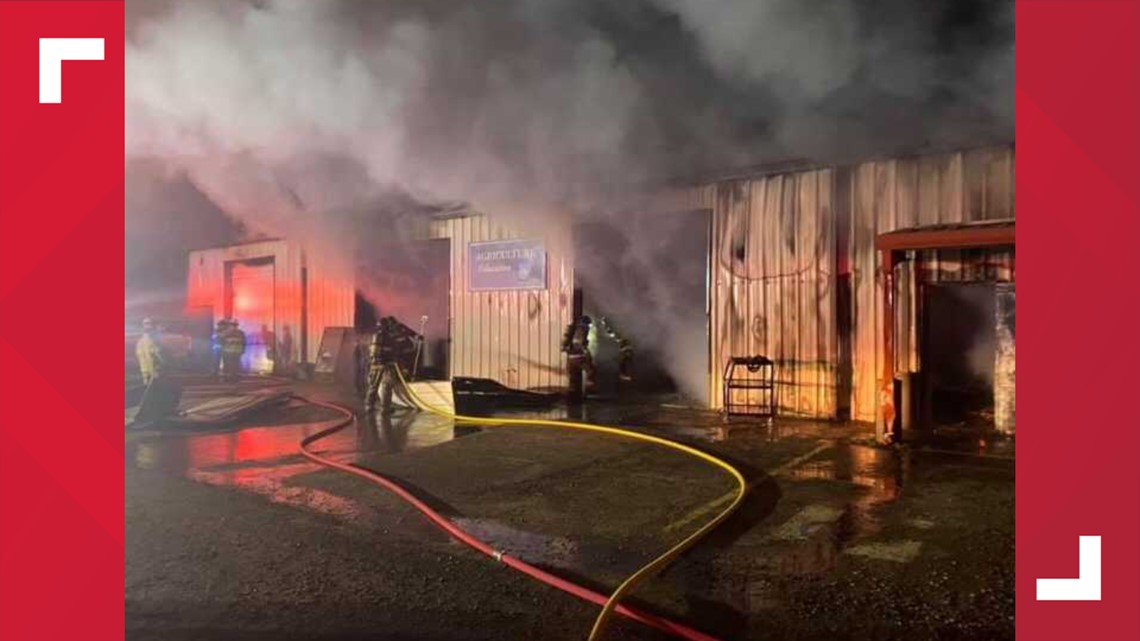Poteau High School agri building heavily damaged in fire | 5newsonline.com