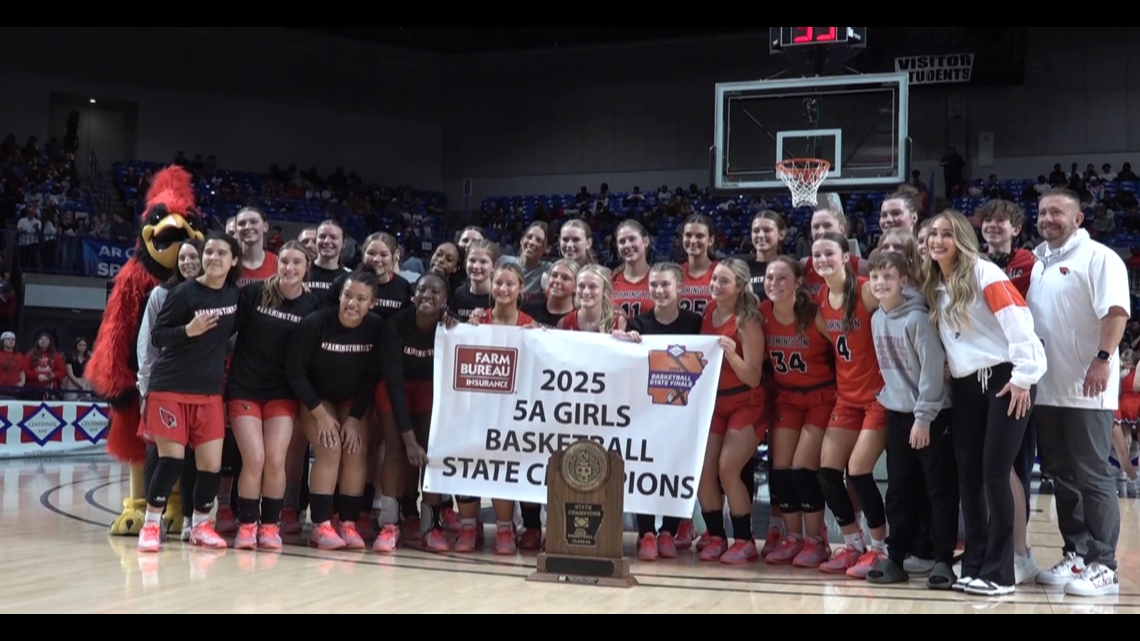 Farmington Cardinals girls basketball team win third straight state ...