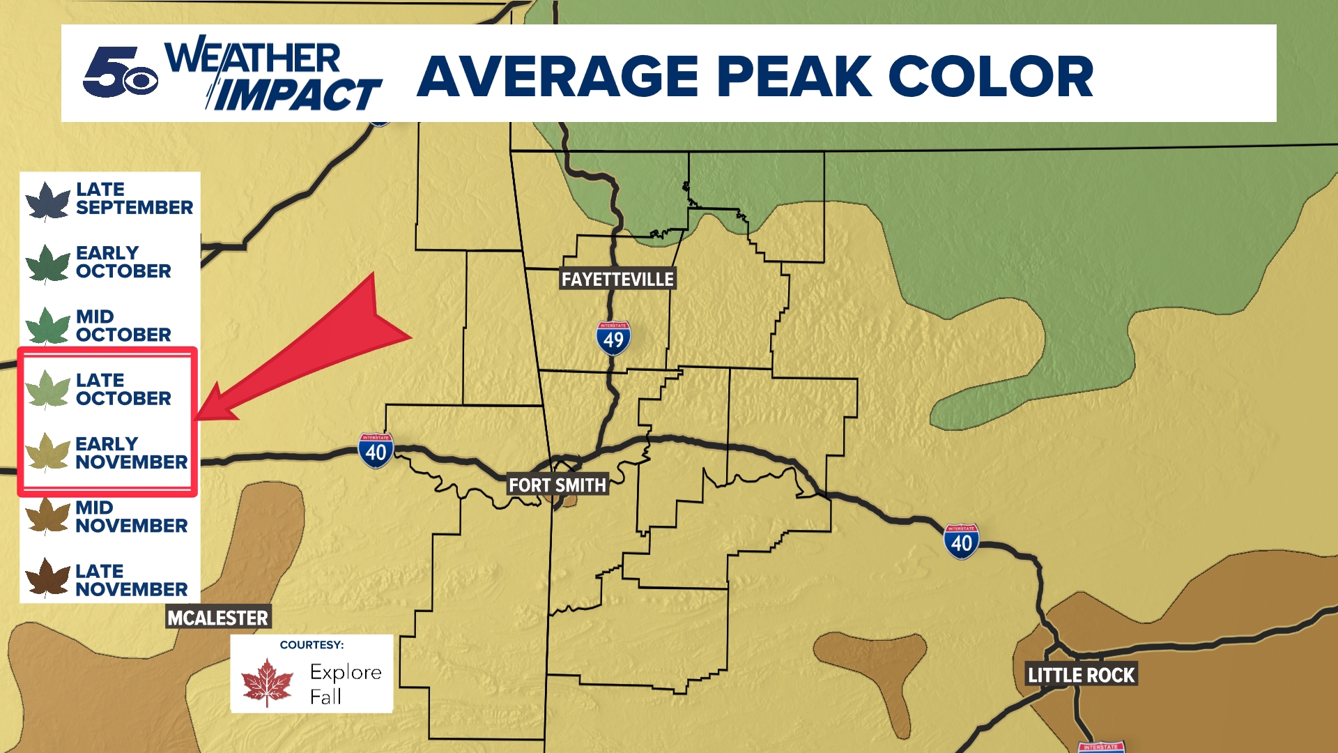 Here's when to expect Fall colors in our area | 5newsonline.com